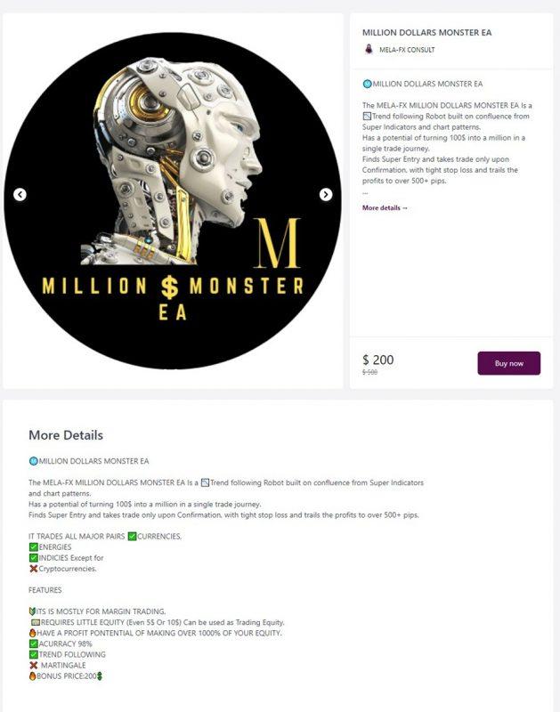 Million Dollar Monster EA - Forex EA Download